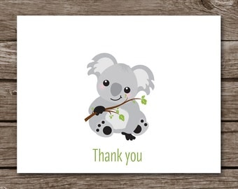 Unique koala thank you card related items | Etsy