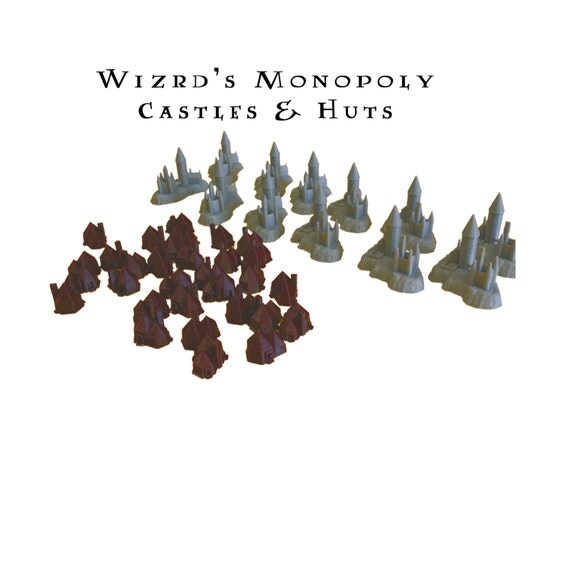 Castles & Huts Wizard's Monopoly by keenefx on Etsy