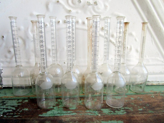 Vintage Antique Glass Lab Chemistry Apothecary by Holliezhobbiez