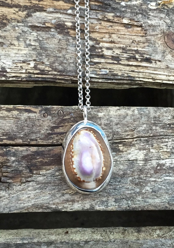 Reversible Cowry Shell Sterling Silver Necklace By Daniellestraub