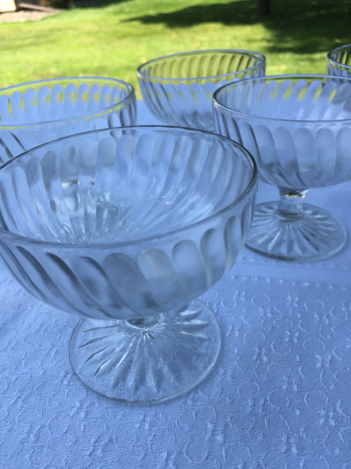 6 Vintage Glass Sundae Dessert Bowls – Haute Juice