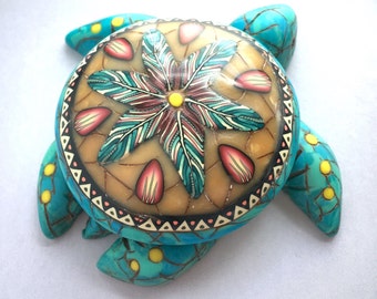 Polymer clay turtle | Etsy