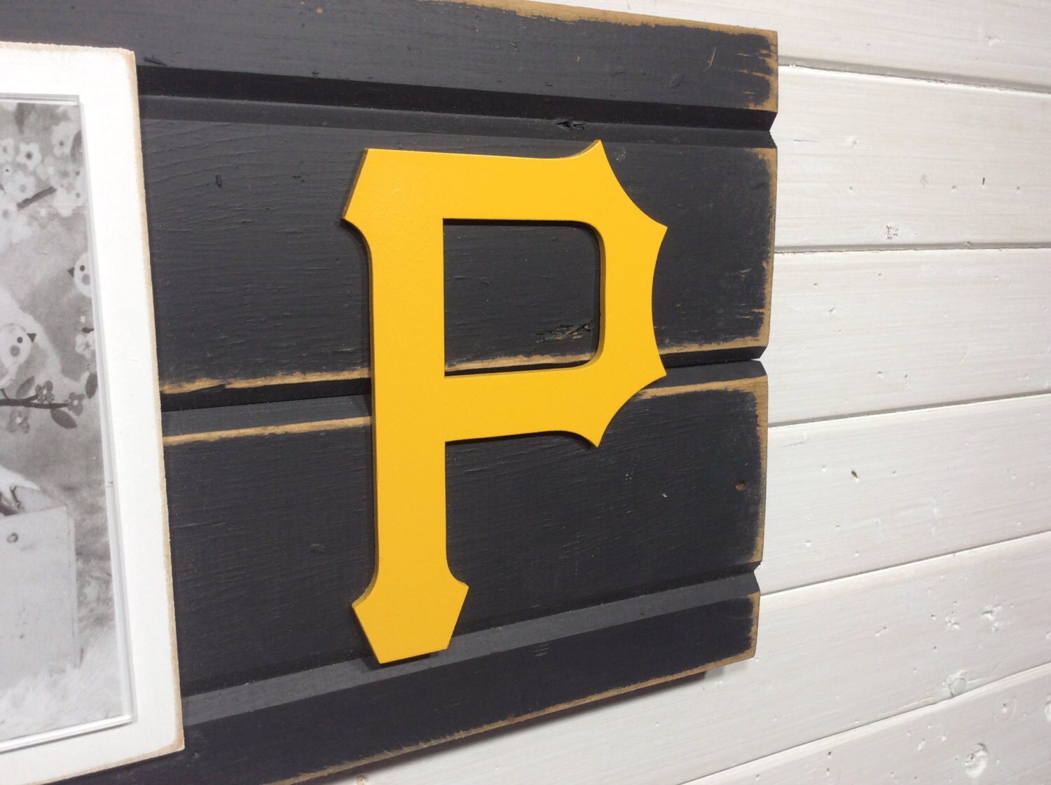 Pittsburgh Pirates picture frame holds 4x6 photo by KDCobbleShop