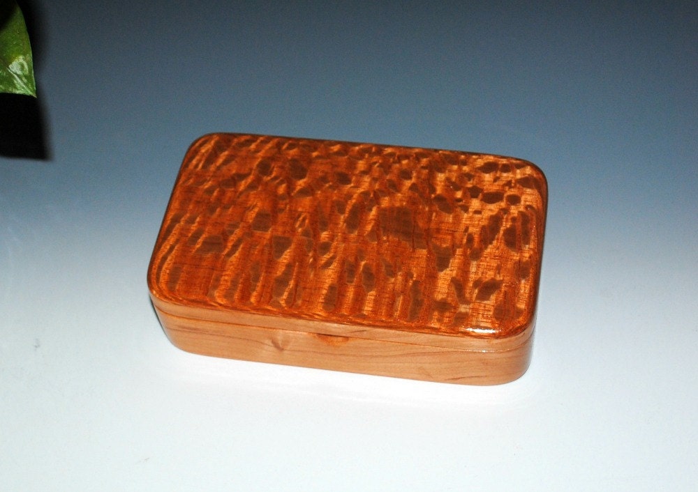 Handmade Wood “Oyster” Box – Lacewood on Cherry – Small Stash, Jewelry ...