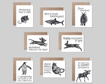 Unique pun christmas card related items | Etsy