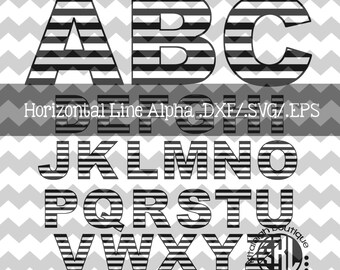 Striped alphabet | Etsy