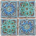 Handmade tile with mandala design // Ceramic tile // Wall tile