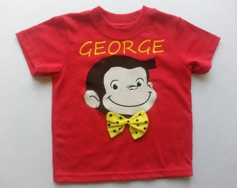 Curious george shirt | Etsy