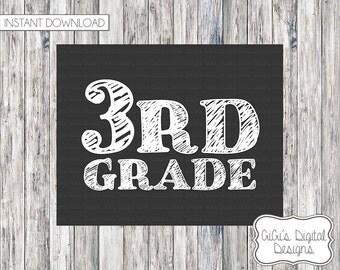 3rd grade sign | Etsy