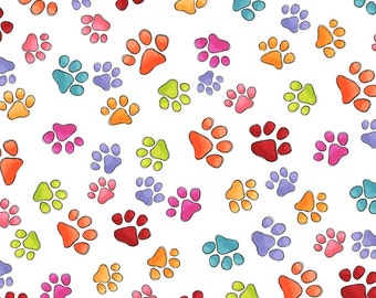 Paw print fabric | Etsy