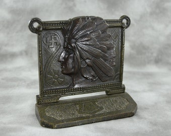 Indian chief bookend | Etsy