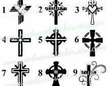 Unique cross car decal related items | Etsy