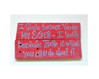 Unique sister sign related items | Etsy