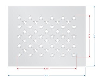 50 stars stencil | Etsy