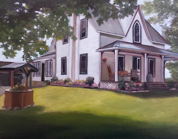 Custom HOUSE PAINTING House Portrait Painting of Home