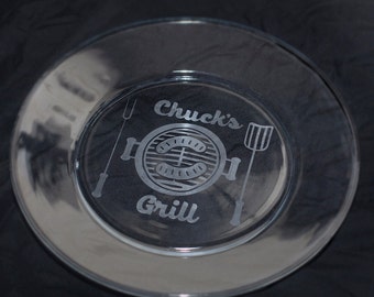 Custom glass plate | Etsy