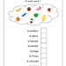 FRENCH Food Words WORKSHEET With Matching ActivityPrintable