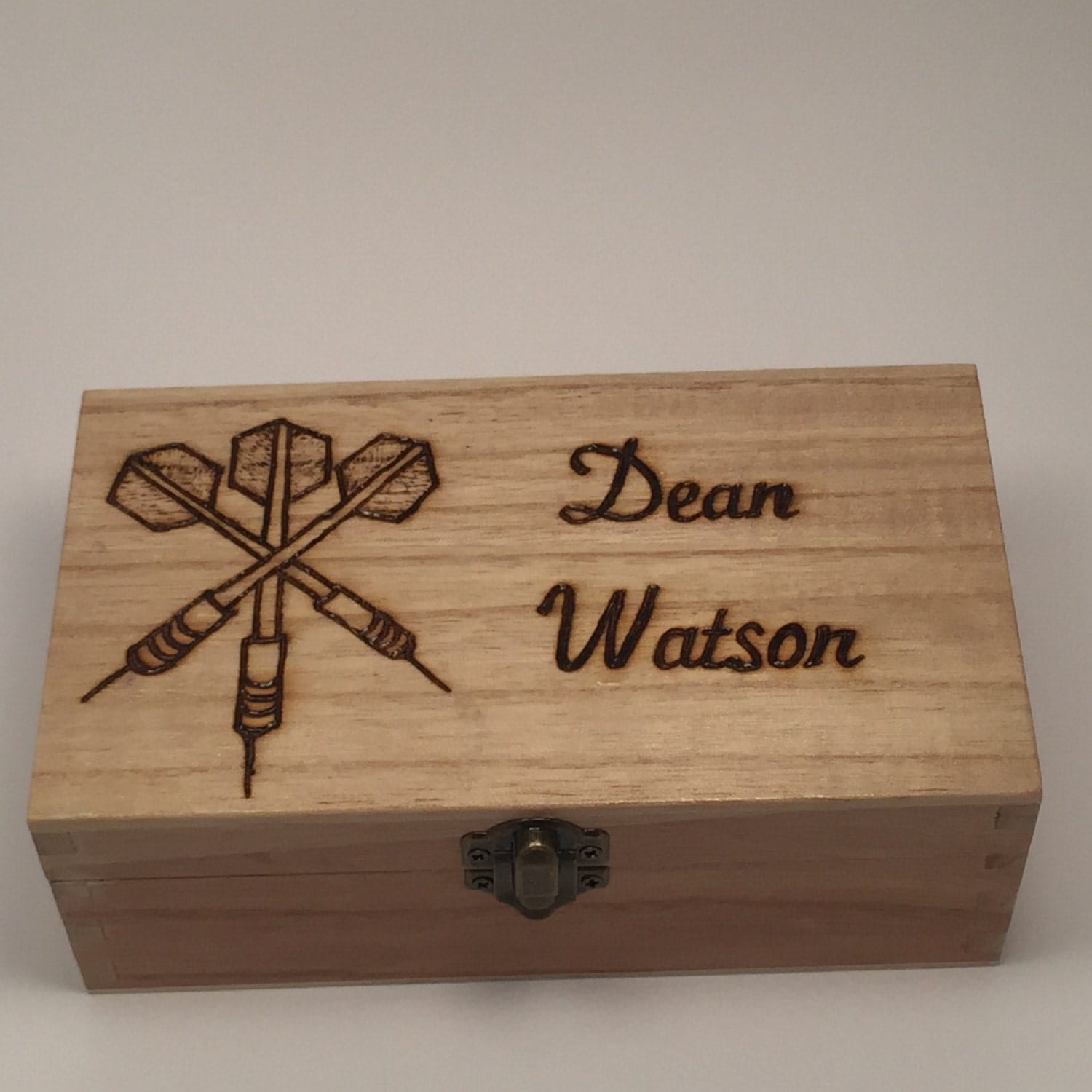 Personalised Wooden Darts Case