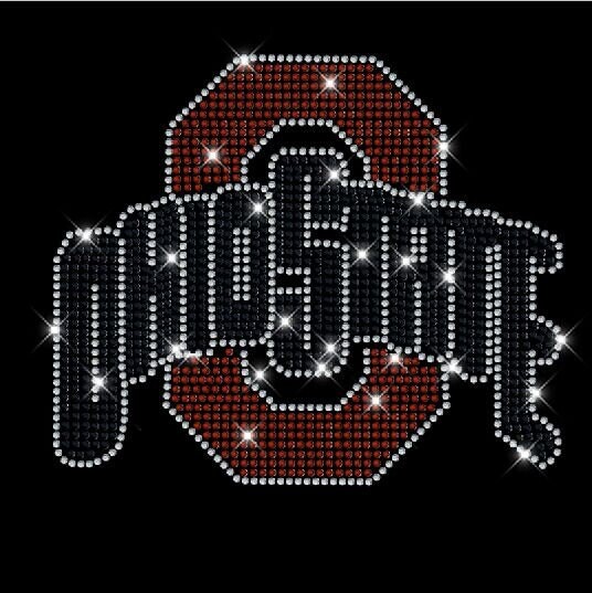 Ohio State rhinestone decal Buckeyes Rhinestone bling transfer