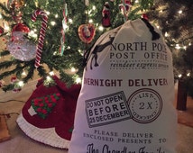 Popular items for personalized santa sack on Etsy