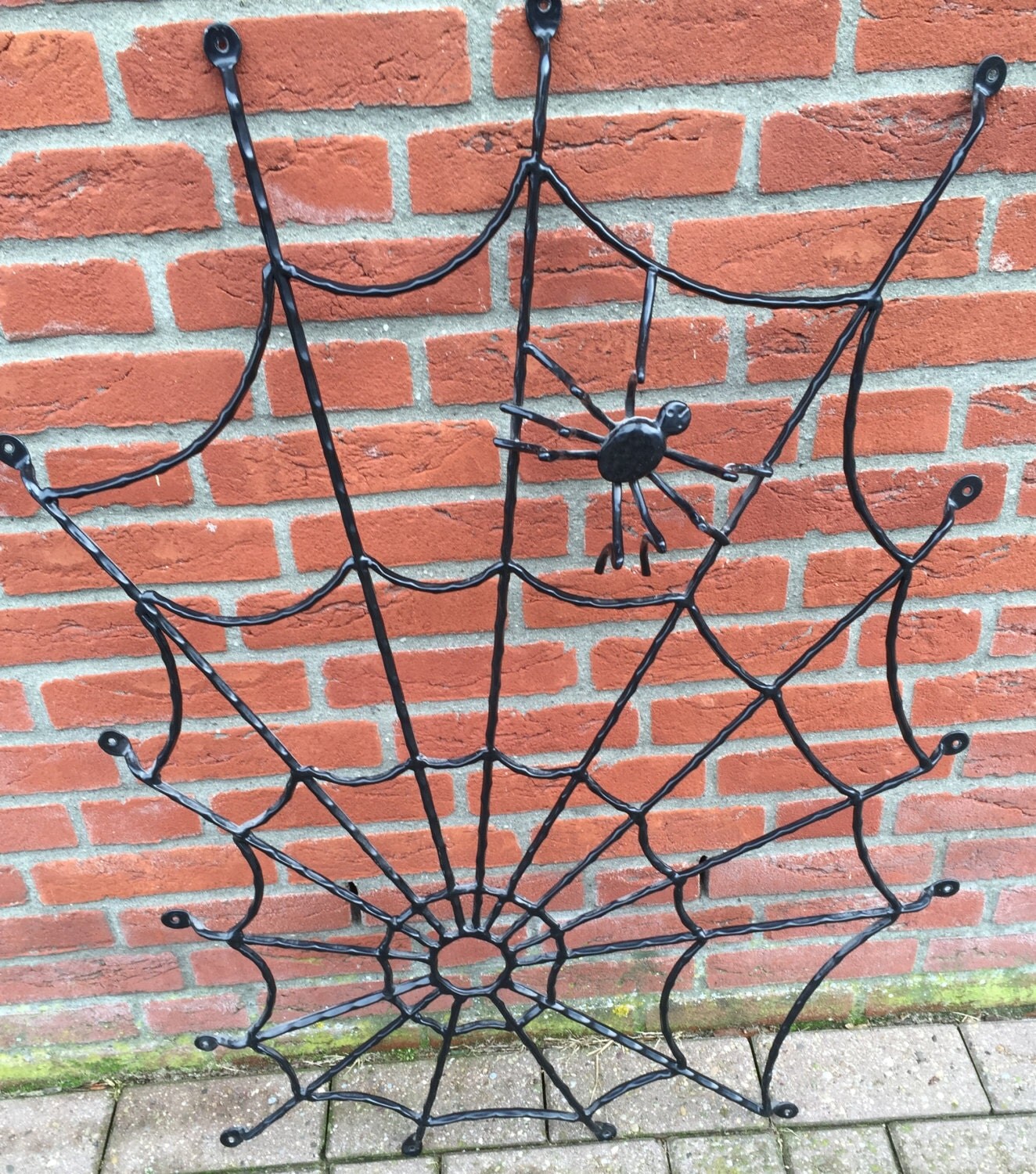 Vintage Cast Iron Spider Web with Spider Window Door Fence