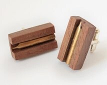 Wooden Cufflinks with Fountain Pen Nib/ Mahogany Cufflinks / Husband ...