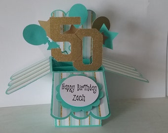 Pop up box card | Etsy