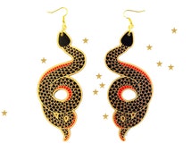 Unique snake earrings related items | Etsy