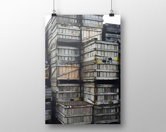 Unique crate art related items | Etsy