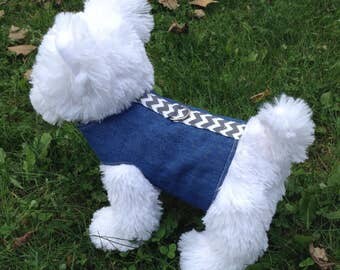 Denim dog harness | Etsy