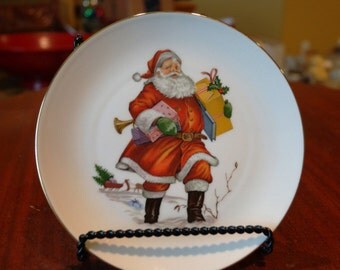 Santa claus plate | Etsy