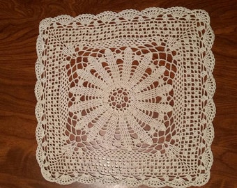 Square crochet doily | Etsy