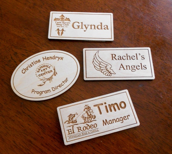 Items Similar To Magnetic Name Tags Laser engraved Name Personalized 