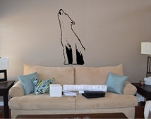 Unique howling wolf decal related items | Etsy