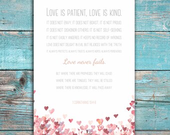 1 corinthians 13 4 7 | Etsy