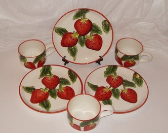 Strawberry plates | Etsy