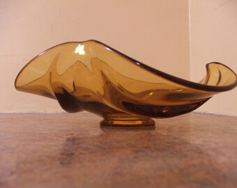 Items similar to Viking Glass Long Tailed Bird Flawless Vintage Viking ...