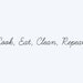 Cook Eat Clean Repeat vinyl wall decal