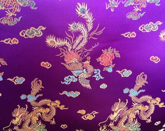 Purple dragon fabric | Etsy