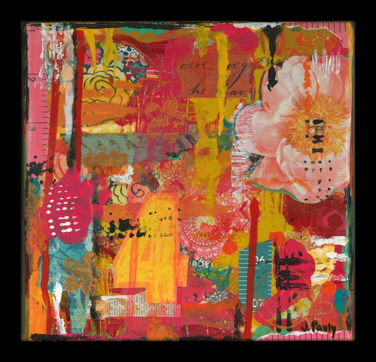 Collage abstract wall art print abstract by MaddyGreyDesigns