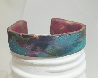 Cuff bracelet polymer clay | Etsy