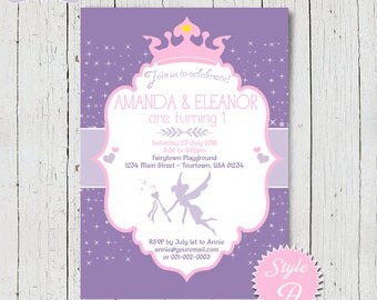 Invitación mellizos | Etsy