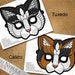 Printable Cat Masks Kitty Paper Party Mask Children's