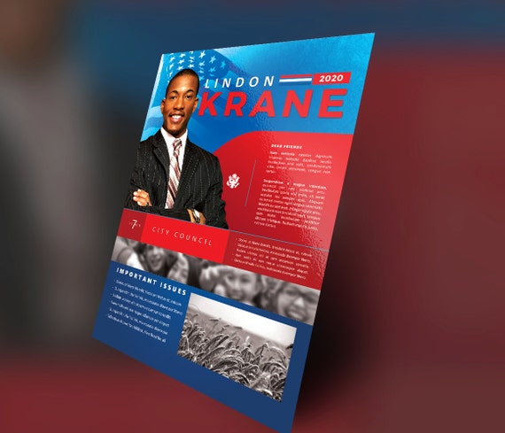 Political Candidate Flyer Photoshop Template 5x7