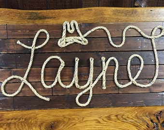 Personalized Rope Name Signs by RopeAndStyle on Etsy