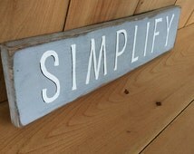 Unique simplify sign related items | Etsy