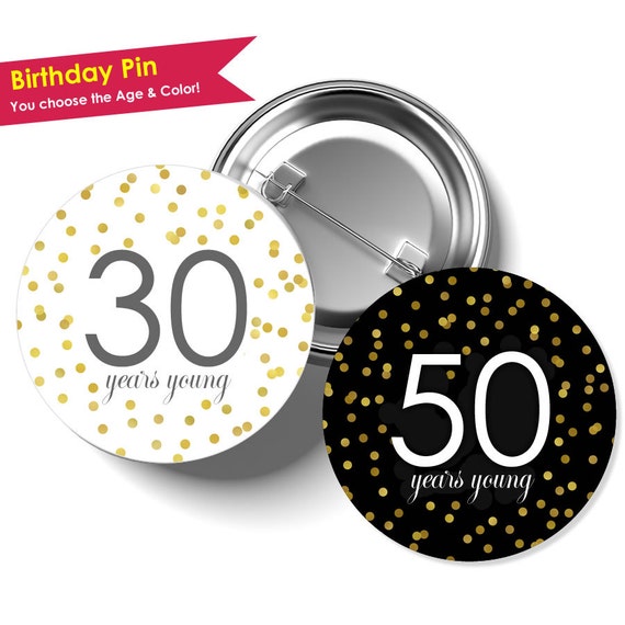 Birthday Pin Milestone Birthday 50th birthday party