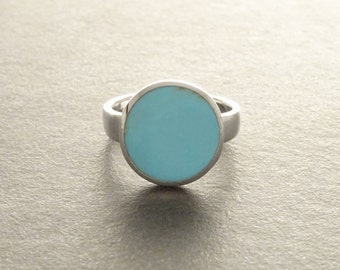 Blue turquoise ring | Etsy