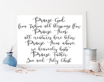 Doxology print | Etsy