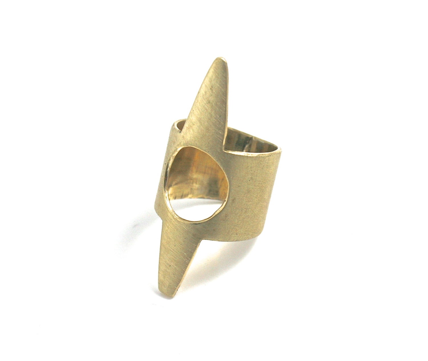 Double Point Spear Statement Ring